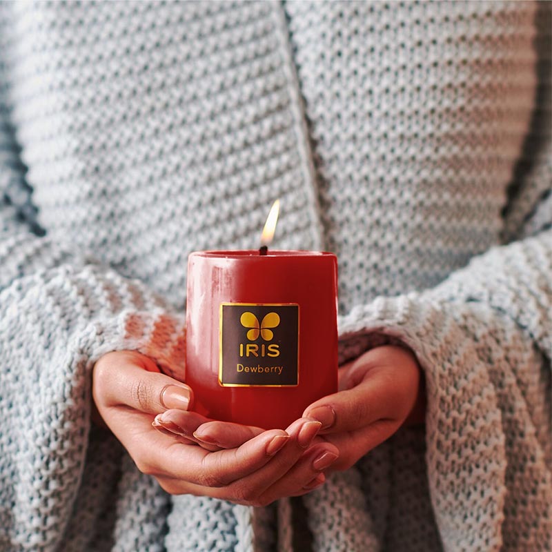 Buy IRIS Dewberry Aromatic Pillar Candle Online - Iris Home Fragrances – IRIS Home Fragrances