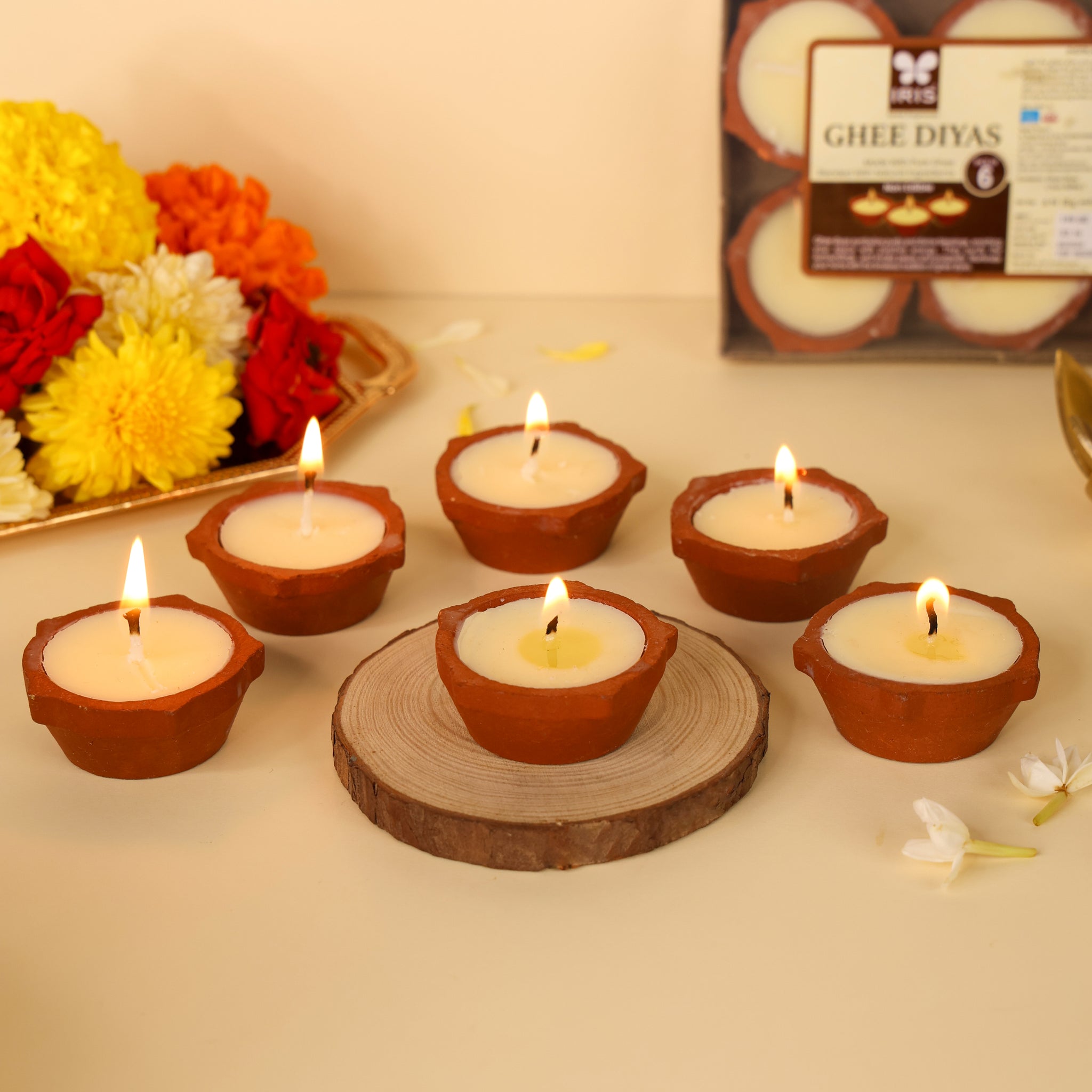 IRIS Ghee Diyas Pack of 6 – IRIS Home Fragrances