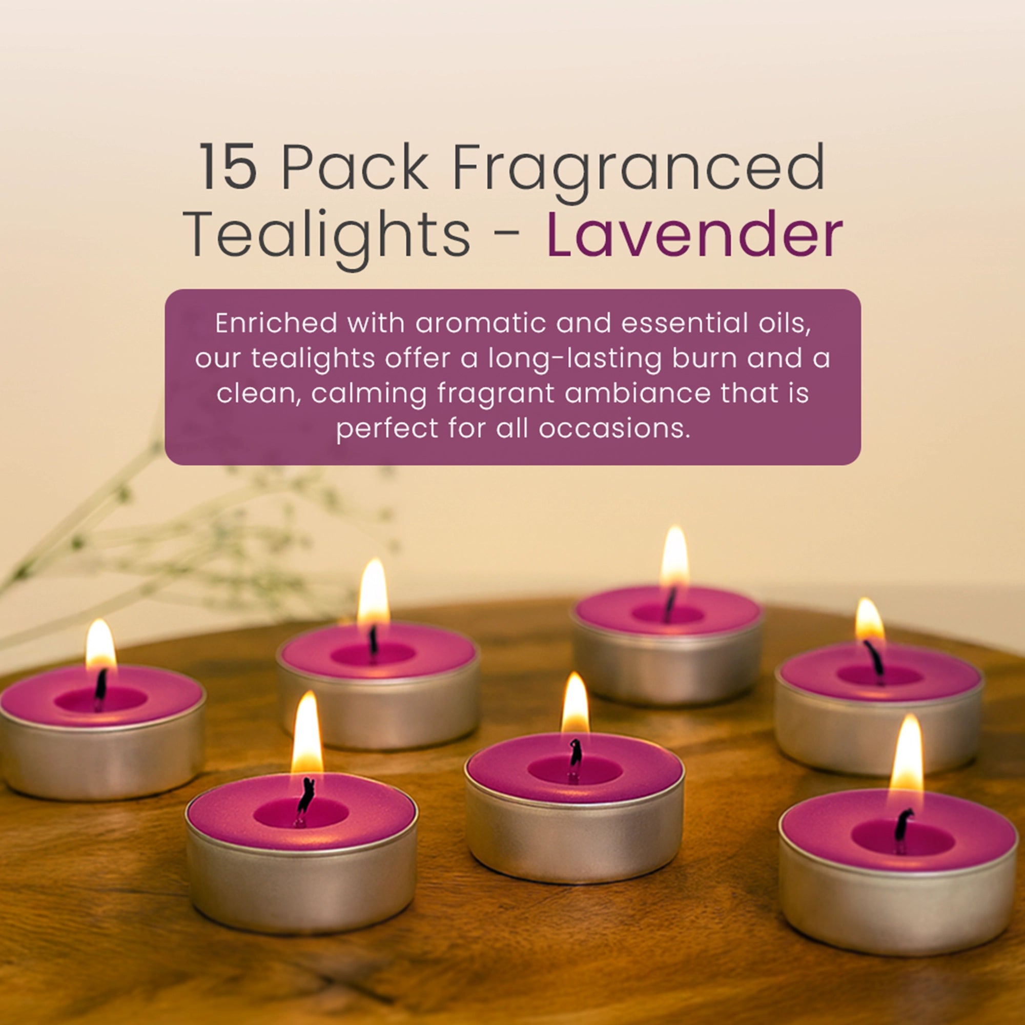 Serenity Unleashed: Lavender Fragrance Tealights – Order Tranquility ...