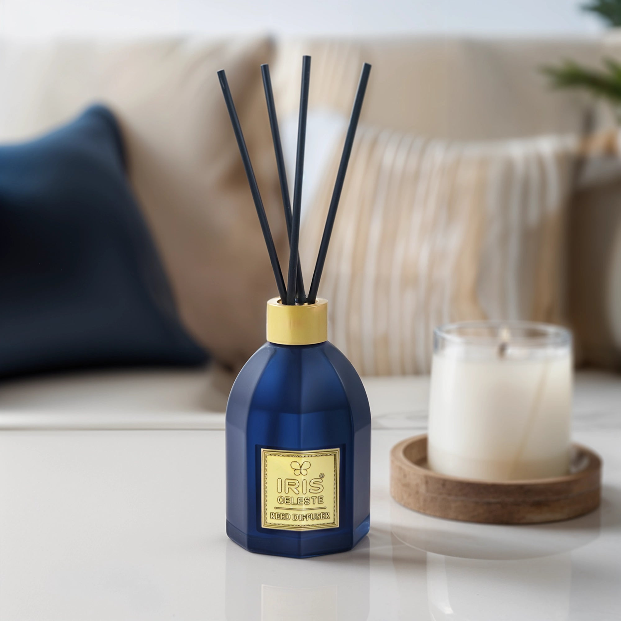 IRIS Celeste Coral Blue Reed Diffuser Set – IRIS Home Fragrances
