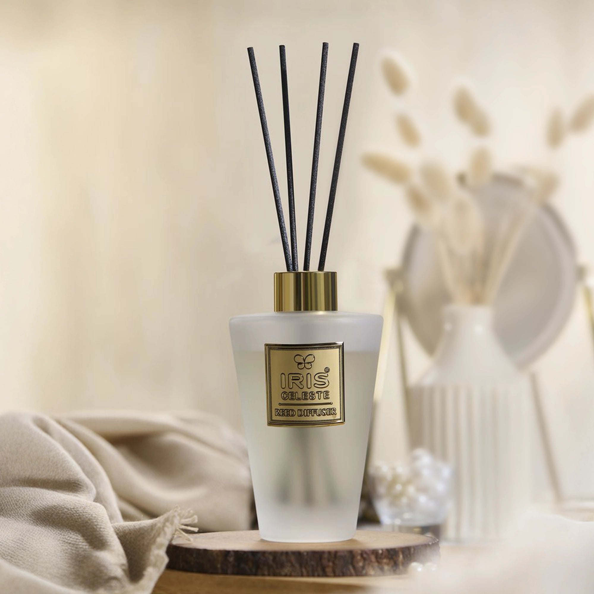 IRIS Celeste White Musk Reed Diffuser Set – IRIS Home Fragrances