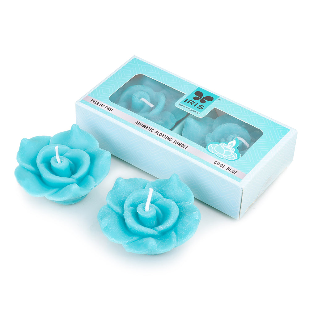 Illuminate Serenity with IRIS Cool Blue Aromatic Floating Candles ...