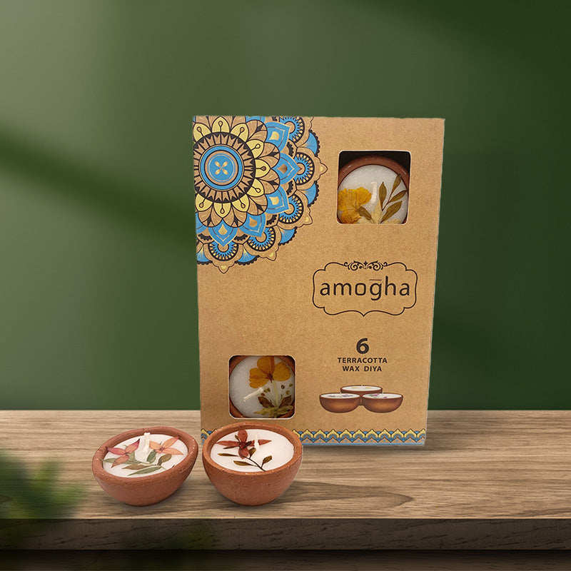IRIS Amogha Terracotta Wax Diya - Radiate Warmth and Elegance – IRIS ...
