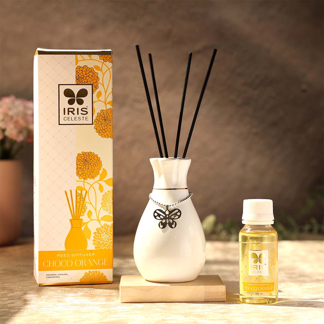 IRIS Celeste Choco Orange Reed Diffuser – IRIS Home Fragrances